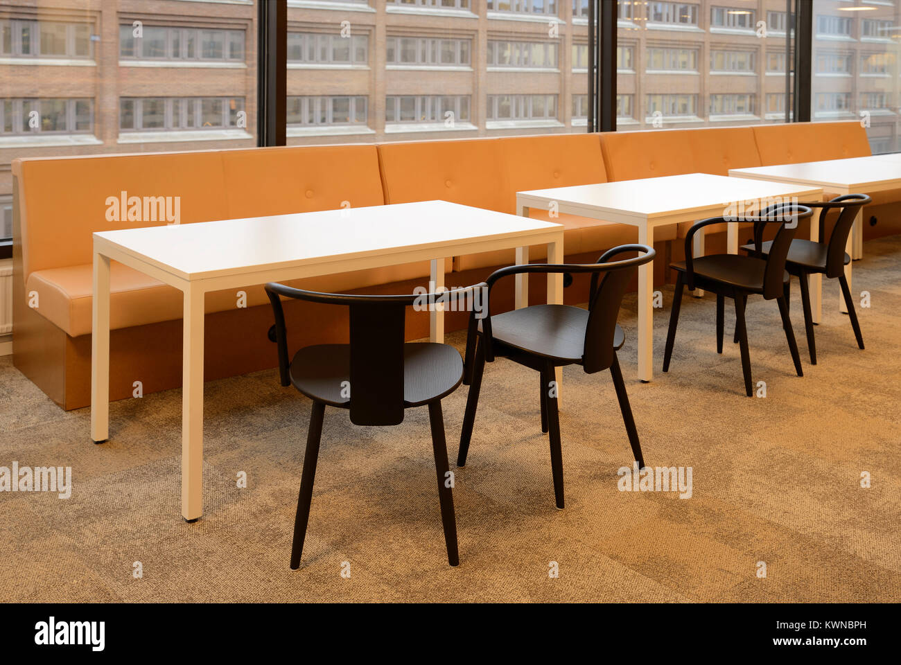 An empty cafeteria interior shot Stock Photo - Alamy