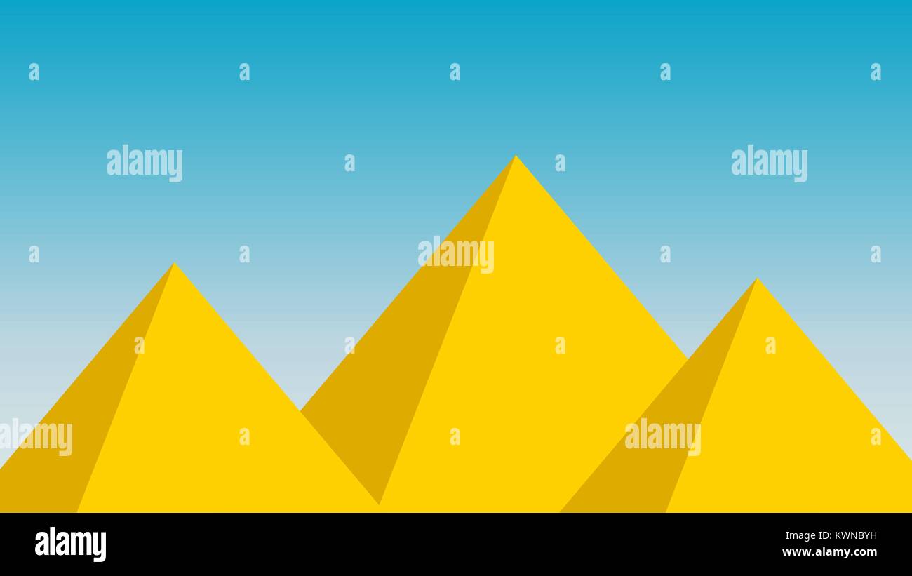 Pyramid landscape vector egyptian design background wallapper Stock ...