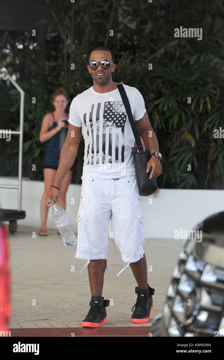 MIAMI BEACH , FL - JULY 12: British singer Craig David is seen leaving ...