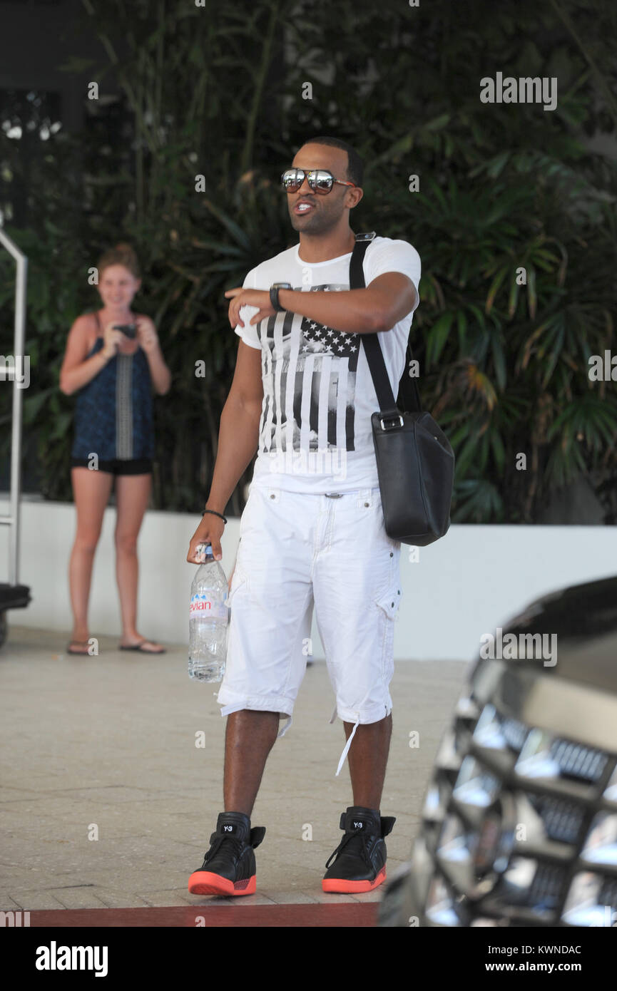 MIAMI BEACH , FL - JULY 12: British singer Craig David is seen leaving ...
