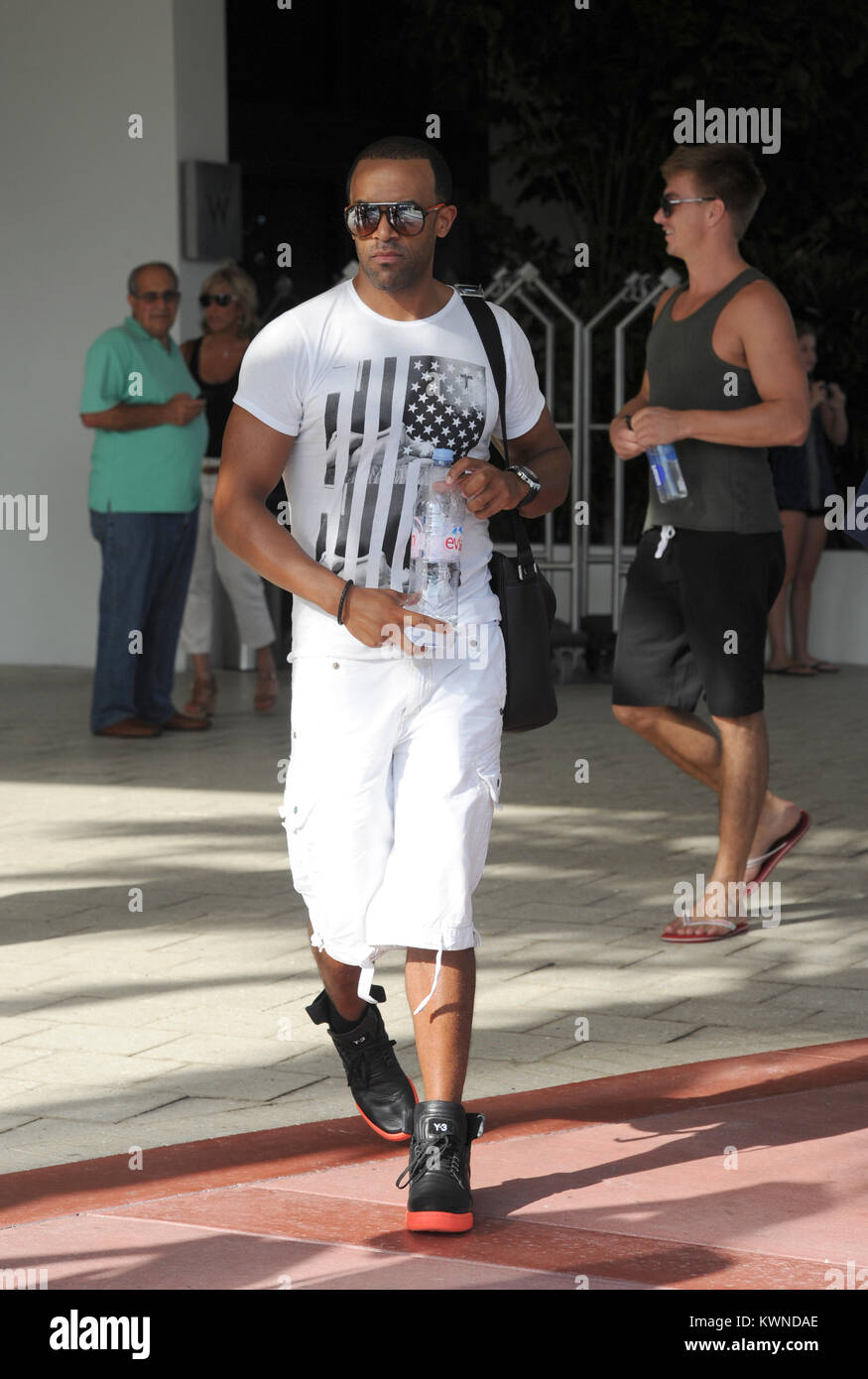 MIAMI BEACH , FL - JULY 12: British singer Craig David is seen leaving ...