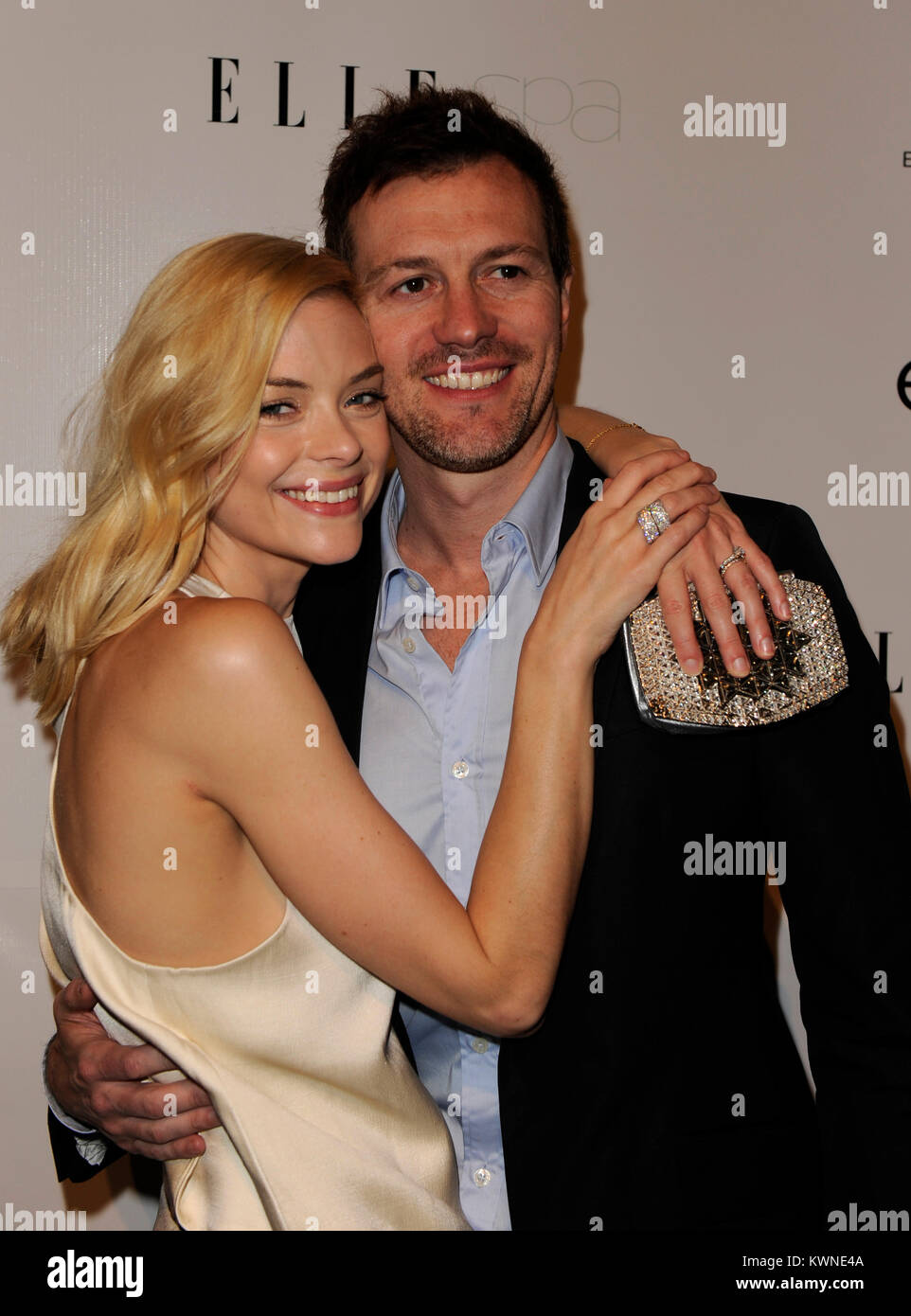 MIAMI BEACH, FL - JUNE 08: Jaime King Kyle Newman attends the ELLE Spa Launch party at Eden Roc ...