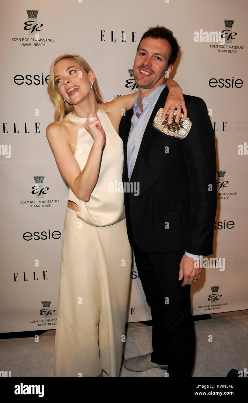 MIAMI BEACH, FL - JUNE 08: Jaime King Kyle Newman attends the ELLE Spa Launch party at Eden Roc ...
