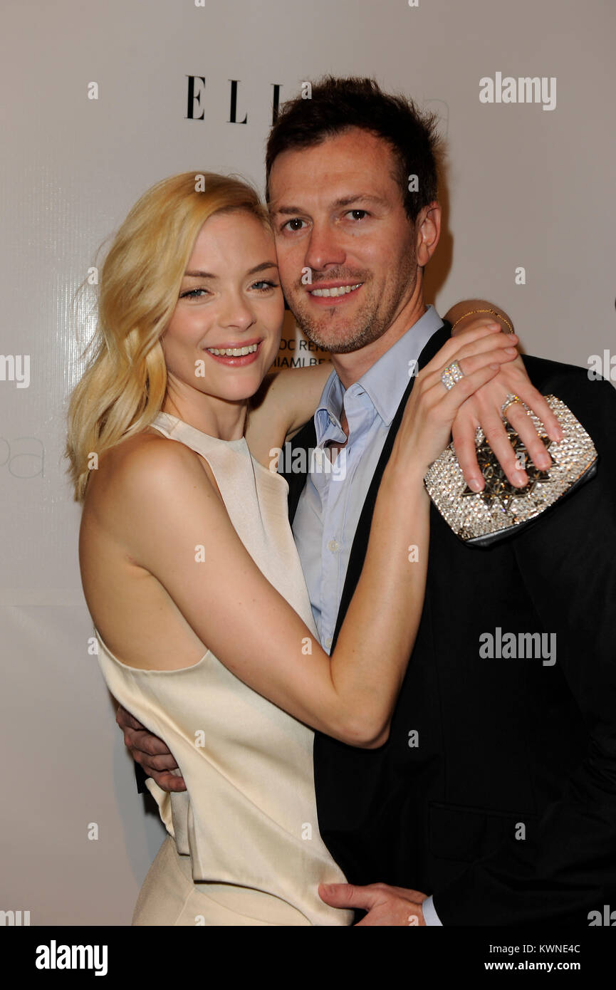 MIAMI BEACH, FL - JUNE 08: Jaime King Kyle Newman attends the ELLE Spa Launch party at Eden Roc ...