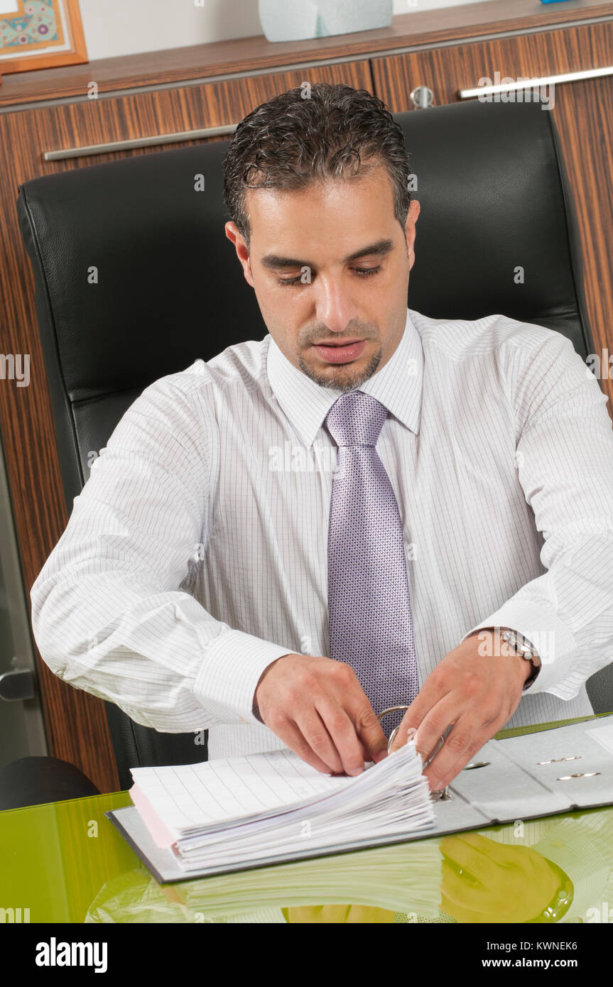 Business man working inside office Stock Photo - Alamy