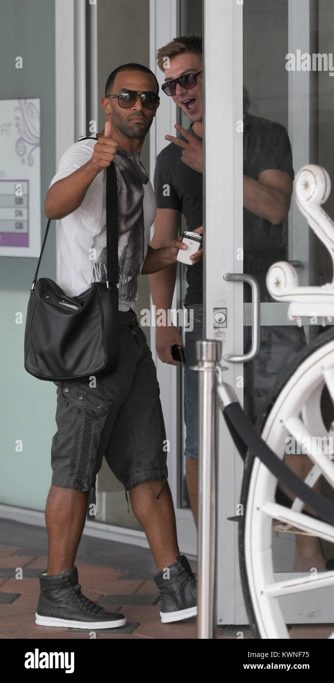 MIAMI BEACH, FL - JULY 15: (EXCLUSIVE COVERAGE) Craig David out and ...