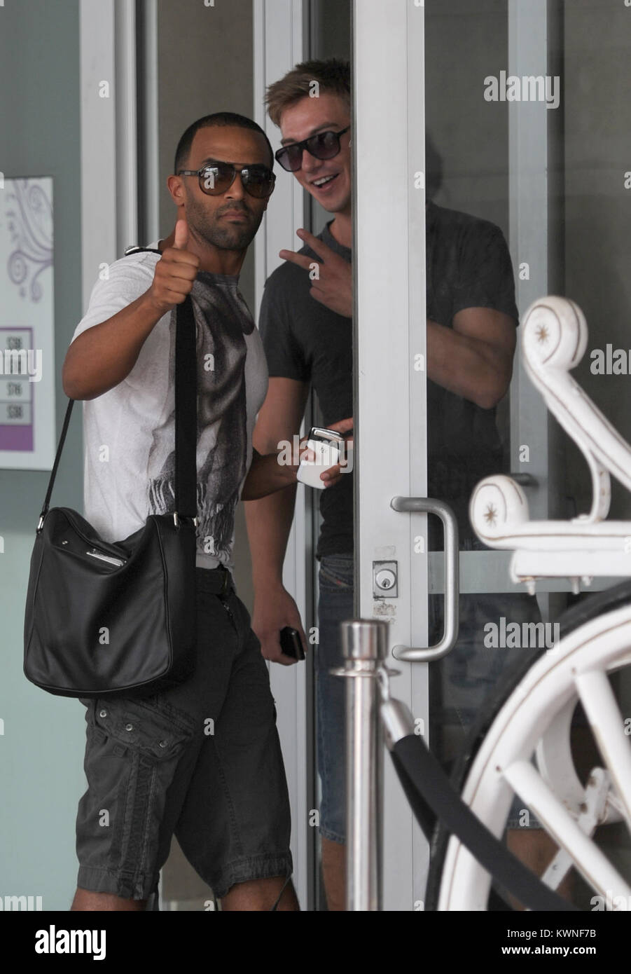 MIAMI BEACH, FL - JULY 15: (EXCLUSIVE COVERAGE) Craig David out and ...