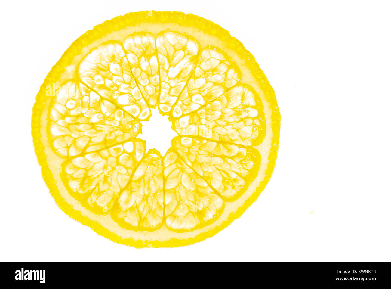 slice of lemon isolated on white background Stock Photo - Alamy