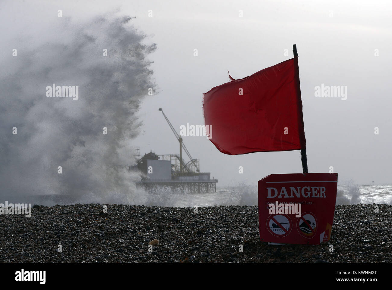 Weather warning flag hi-res stock photography and images - Alamy