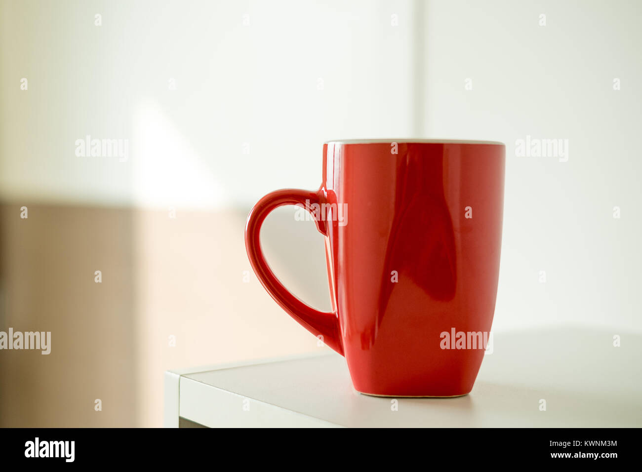 morning Hot coffee in Cup of coffee on window sill room Stock Photo - Alamy