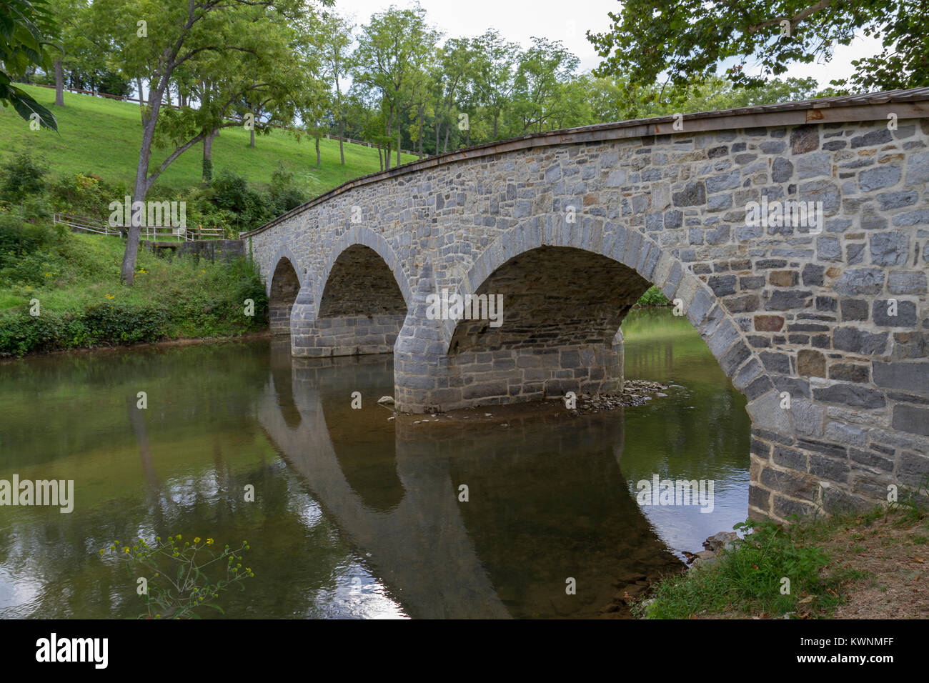 Burnside Bridge viewed from the east bank of Antietam Creek (Union side ...
