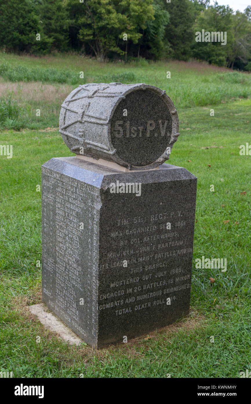 51st pennsylvania volunteer infantry monument hi-res stock photography ...