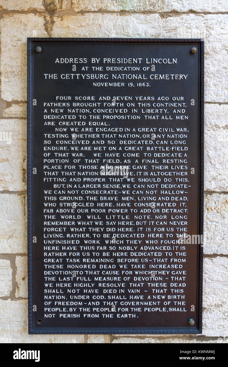 Gettysburg address hi-res stock photography and images - Alamy