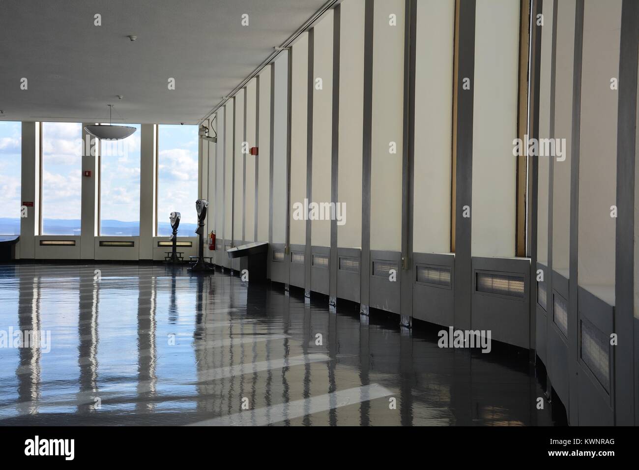 Interior of the Corning Tower 42nd floor Observation Deck at the ...