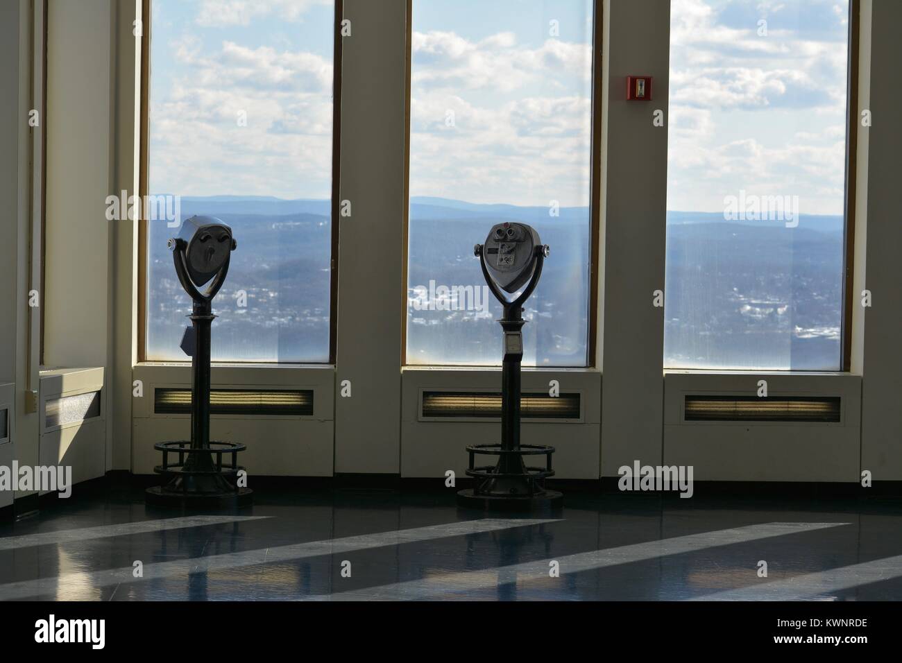Interior of the Corning Tower 42nd floor Observation Deck at the ...