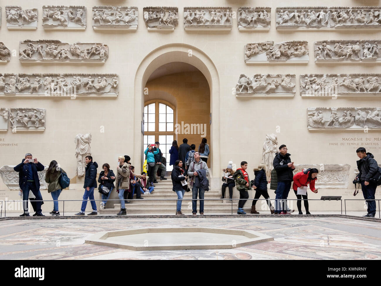 ancient roman and greek sculpture in museum louvre in french capital ...