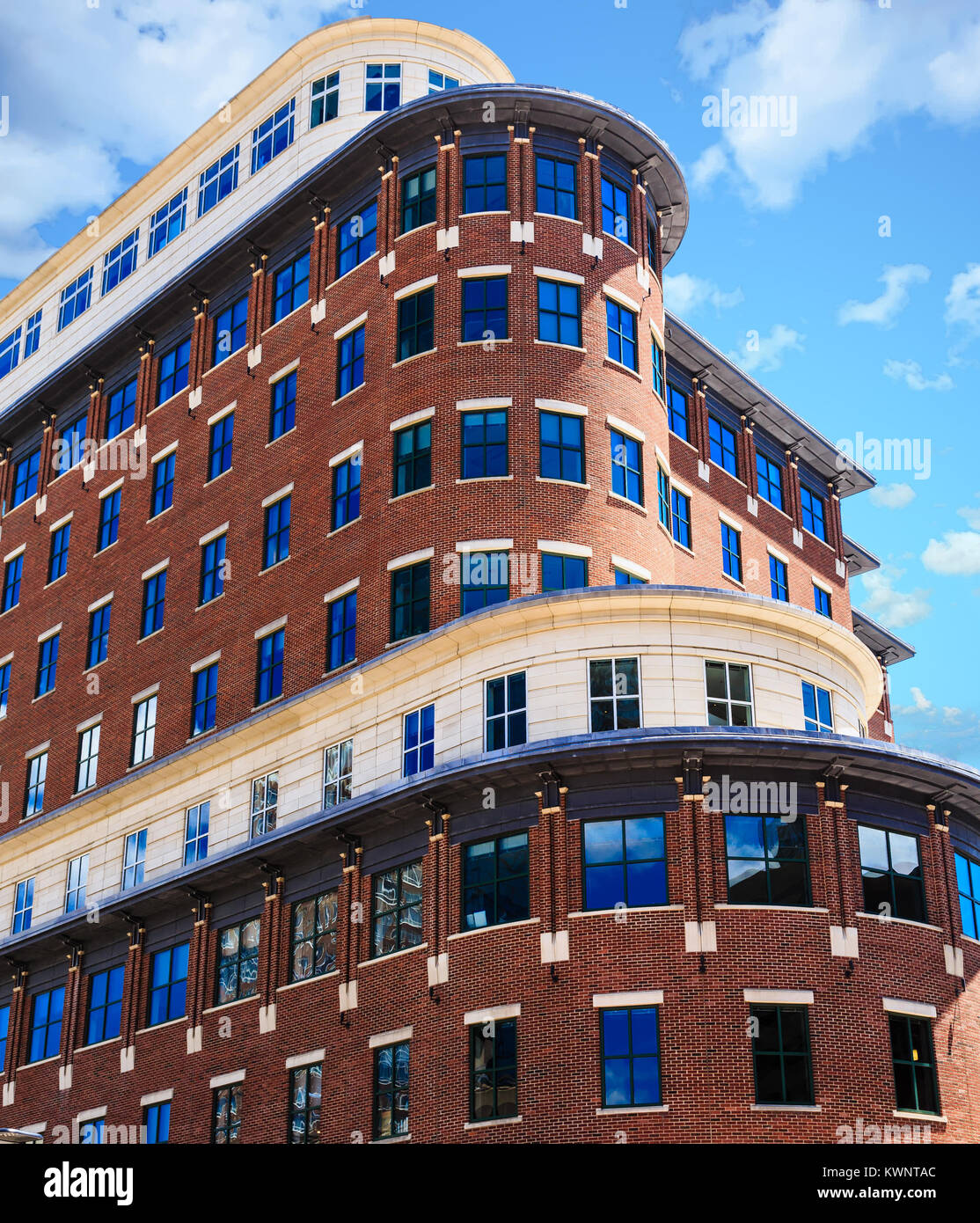 A Modern Curving Brown Building in Boston Stock Photo - Alamy
