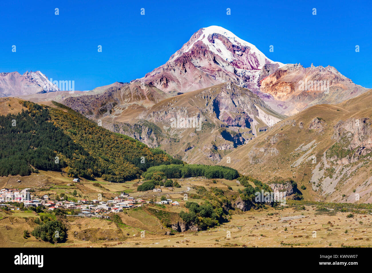 Stepantsminda a mountain in hi-res stock photography and images - Alamy