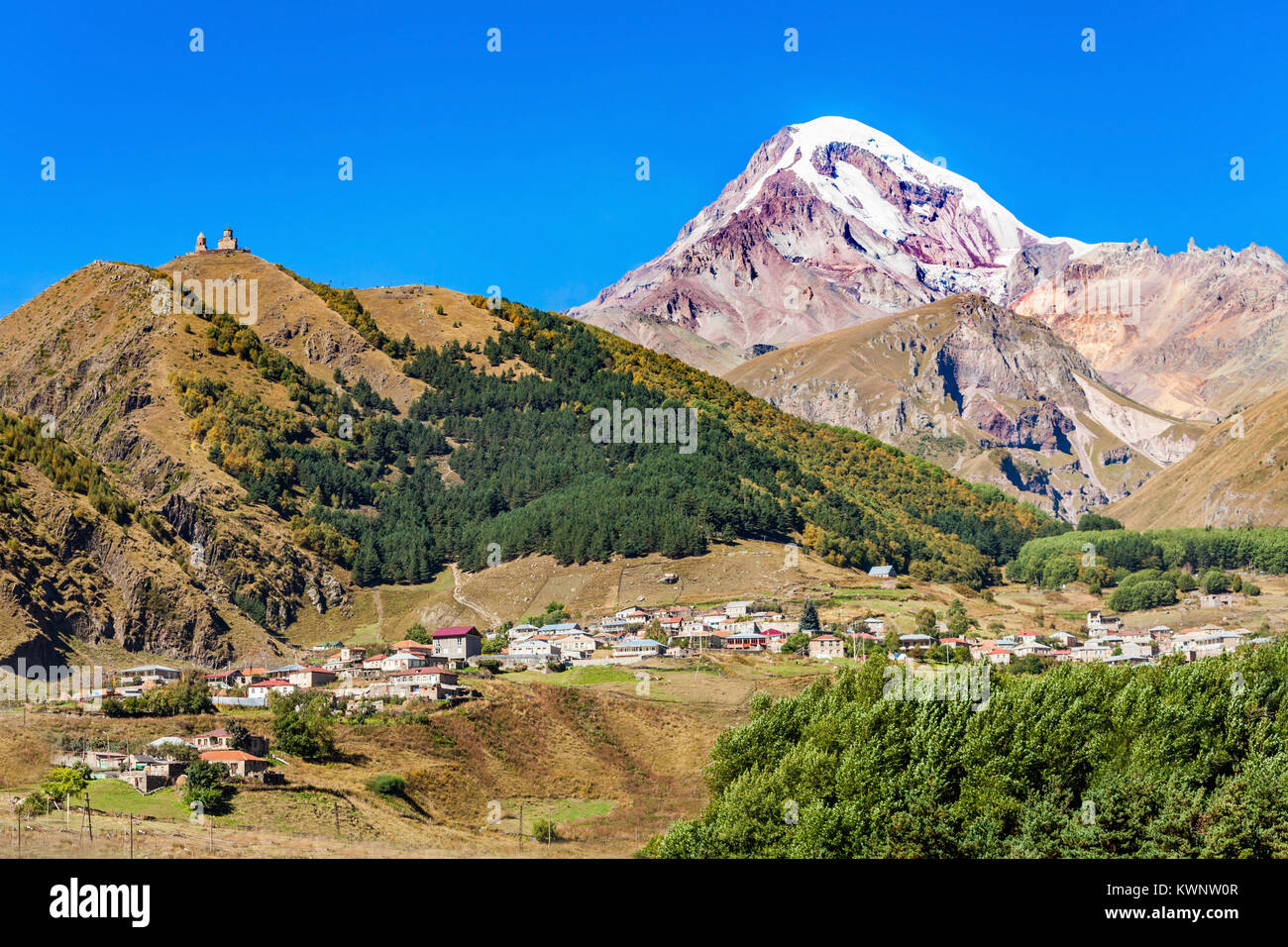Stepantsminda a mountain in hi-res stock photography and images - Alamy