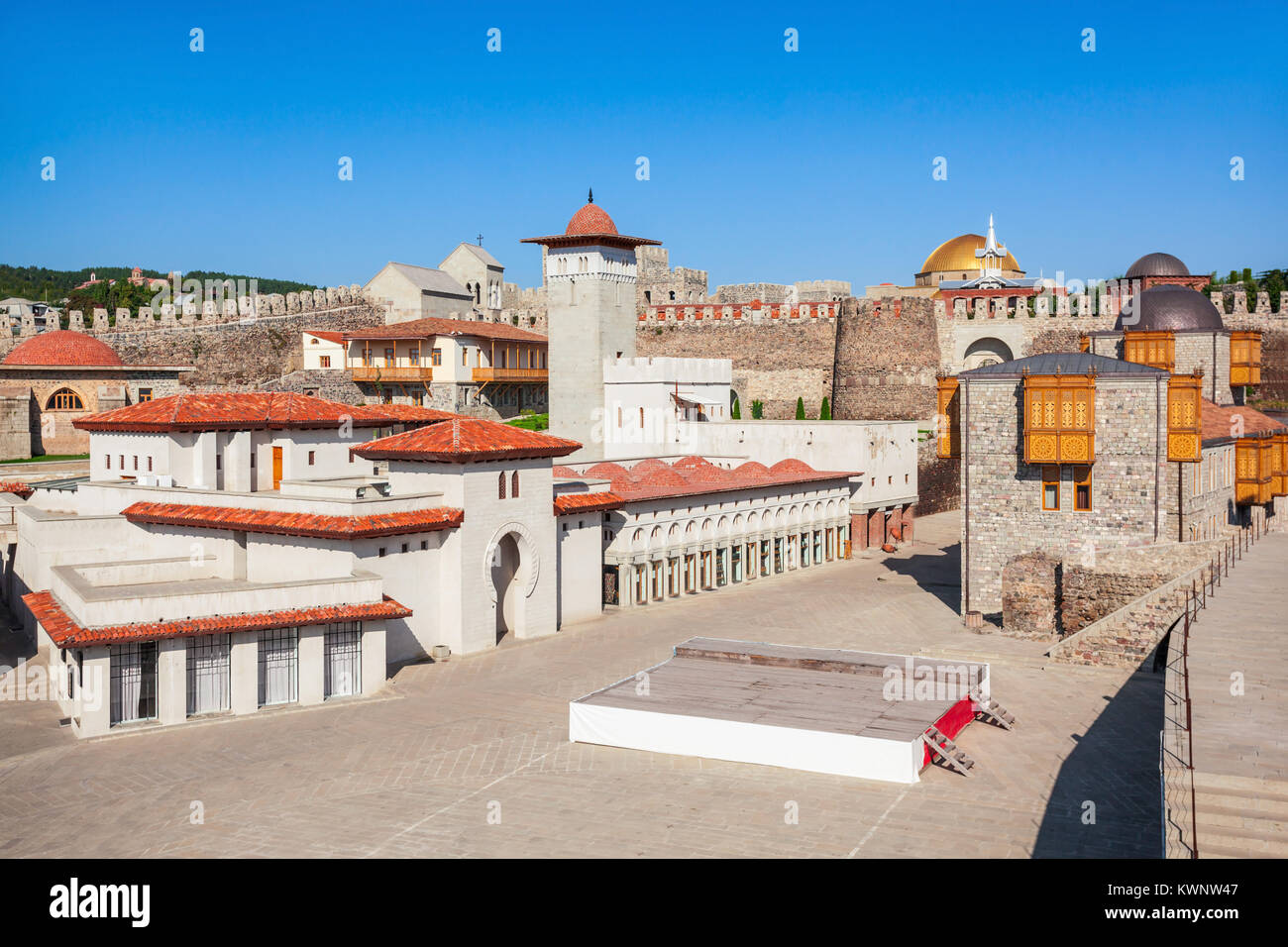 The Rabati Castle in Akhaltsikhe, Georgia. It is a great medieval ...