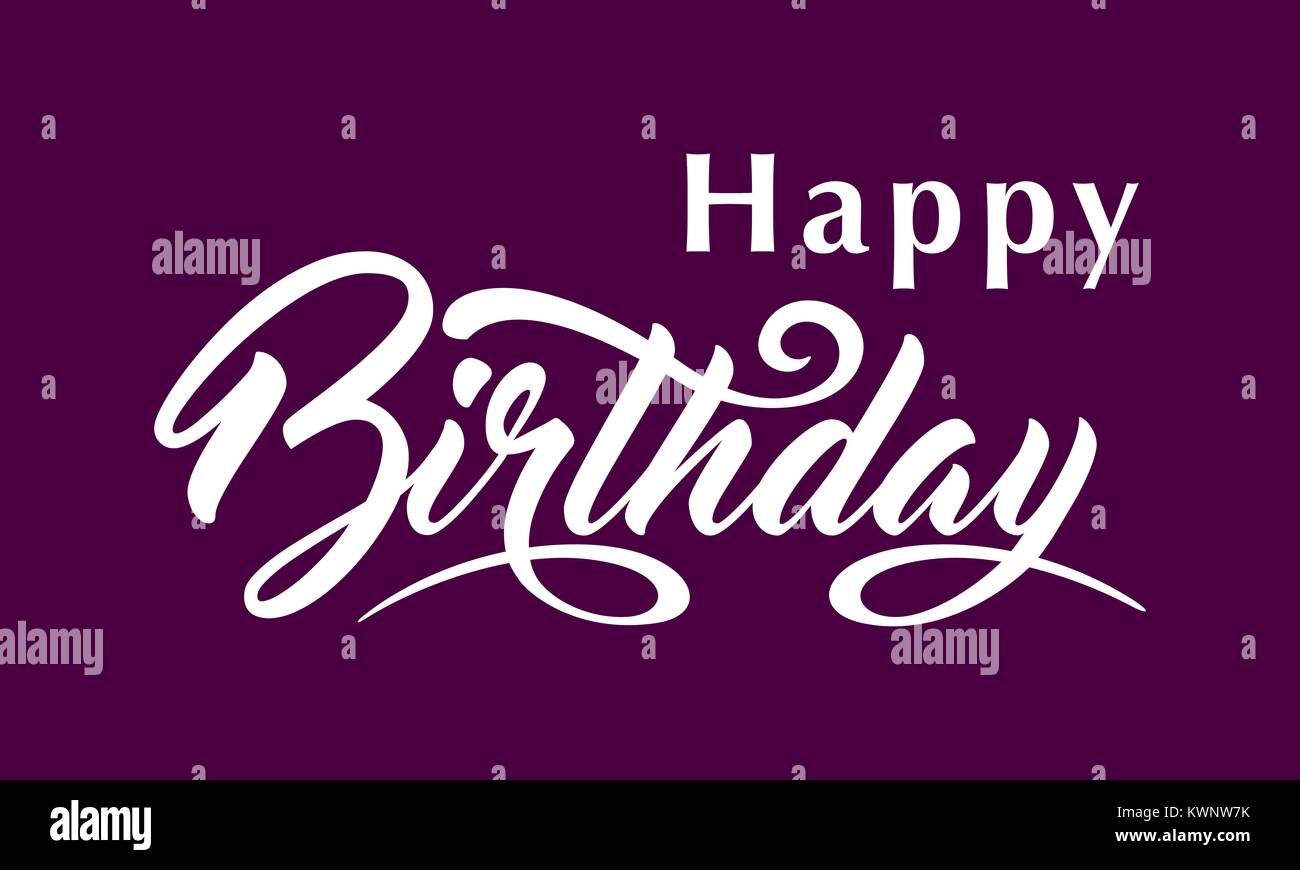Happy Birthday Text Stock Vector Image And Art Alamy