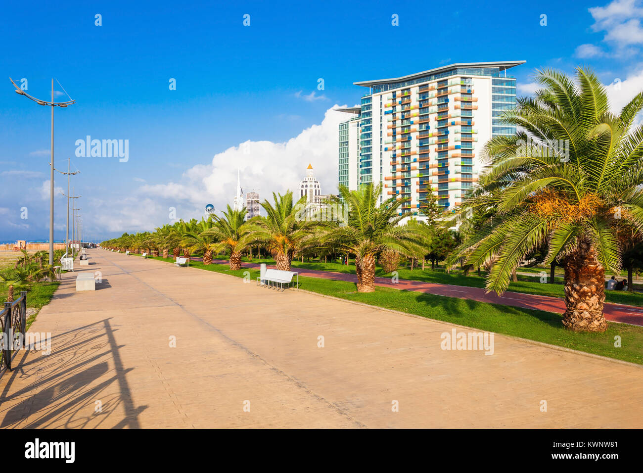 Beautiful view of Batumi seafront, Adjara region in Georgia Stock Photo ...