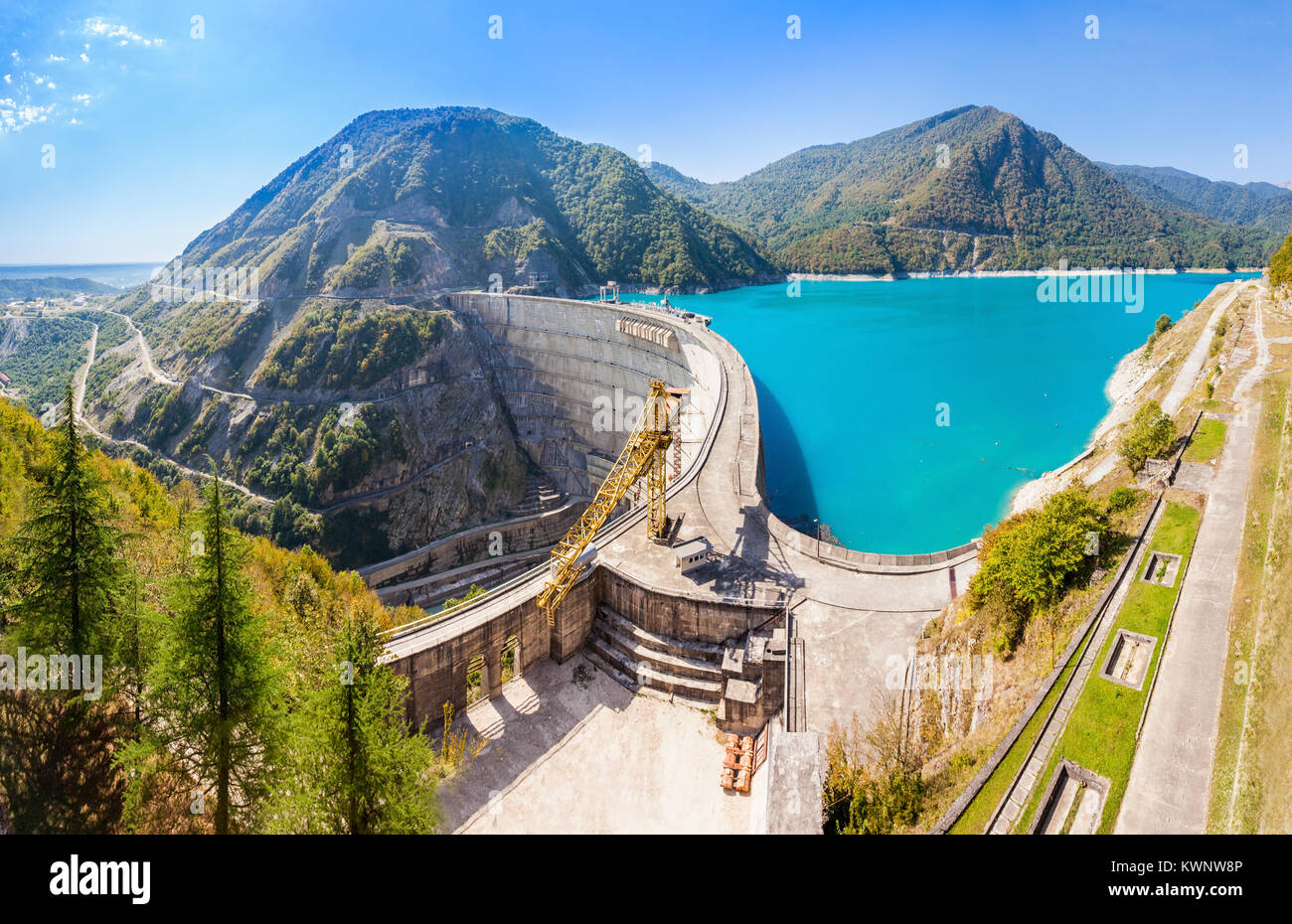 The Inguri Dam is a hydroelectric dam on the Inguri River in Georgia ...