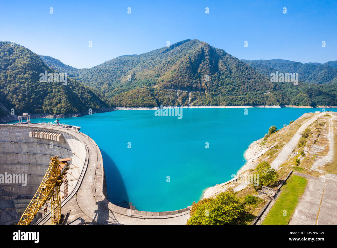 The Inguri Dam is a hydroelectric dam on the Inguri River in Georgia ...