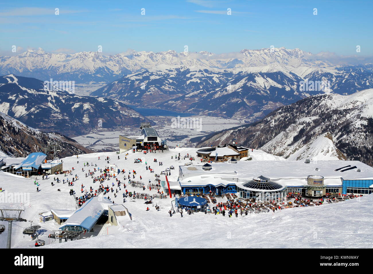 scene from Zell am See ski area Stock Photo - Alamy