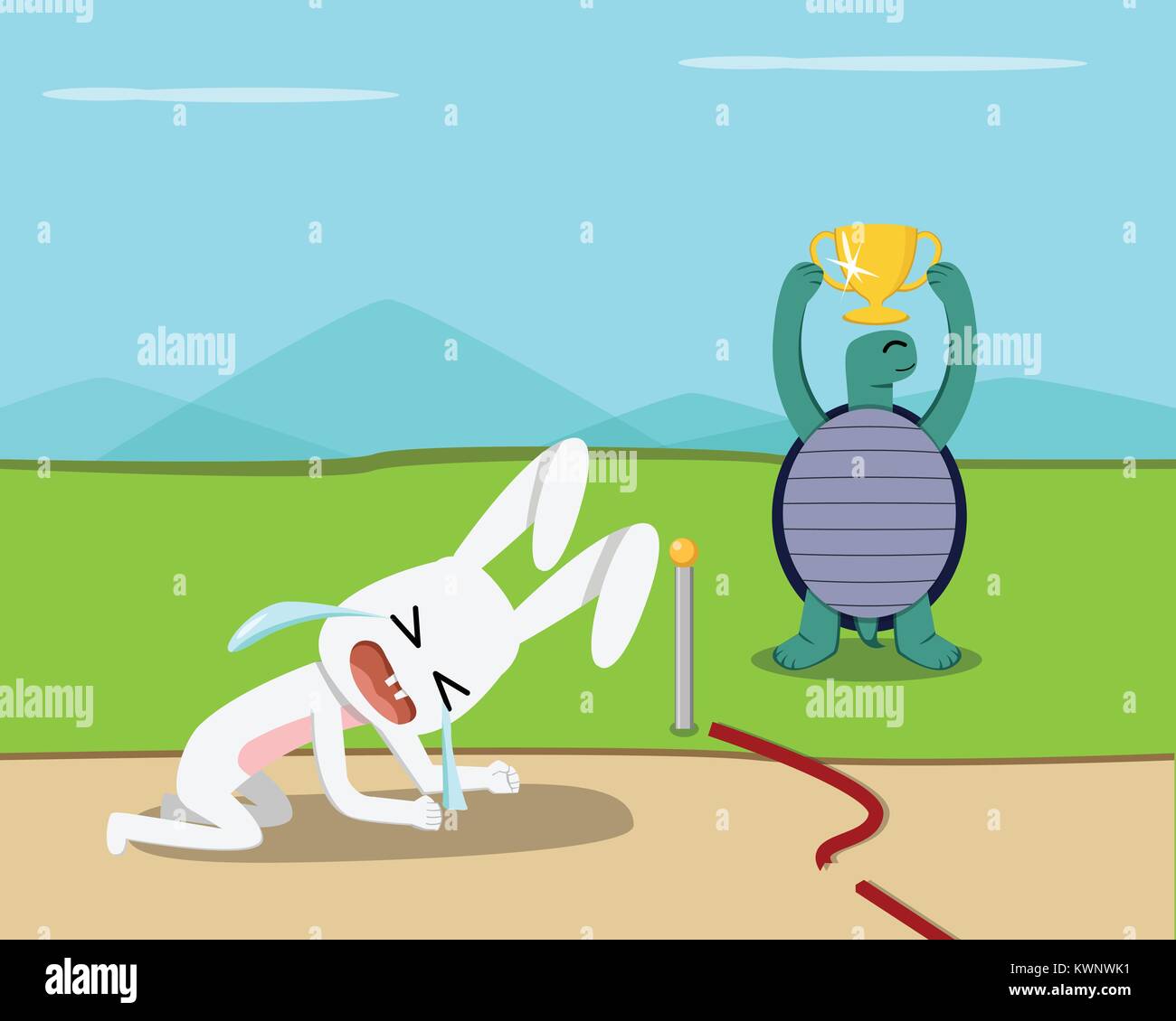 Hare and tortoise race hi-res stock photography and images - Alamy