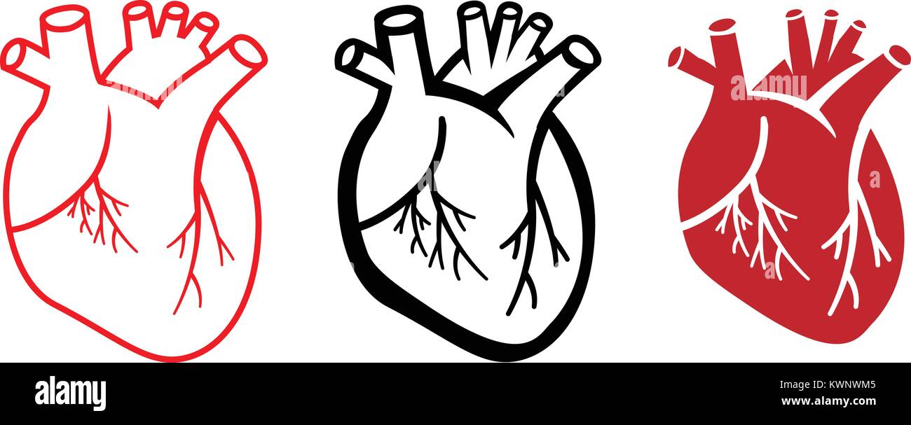 Linear heart Stock Vector Images - Alamy