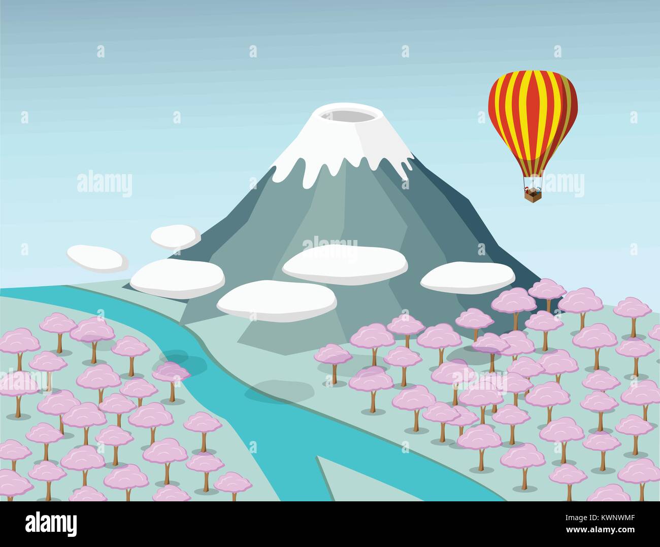 Fuji art vector vectors hi-res stock photography and images - Alamy