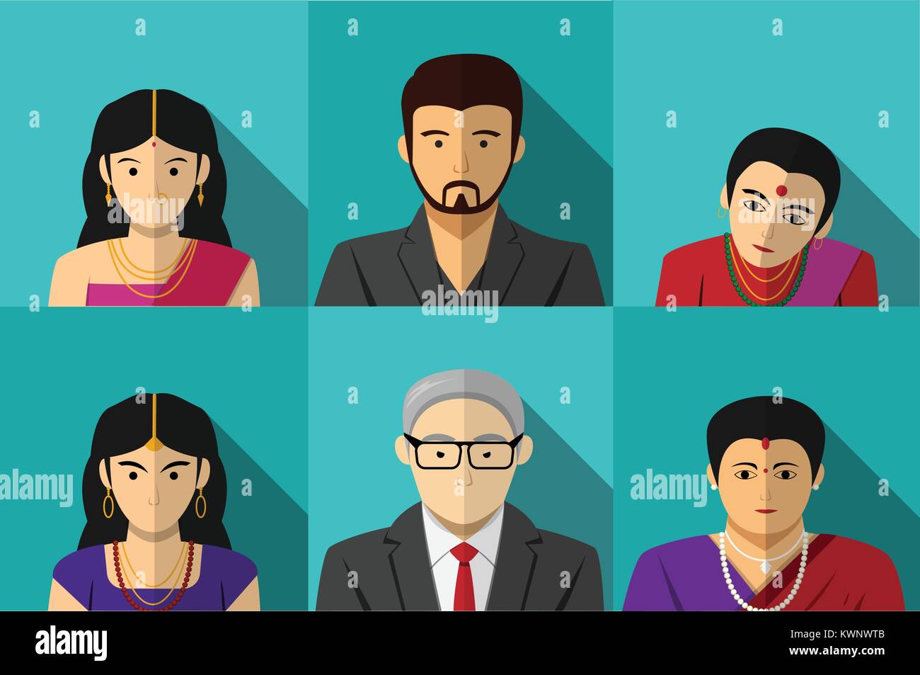 Indian people Stock Vector Images - Alamy