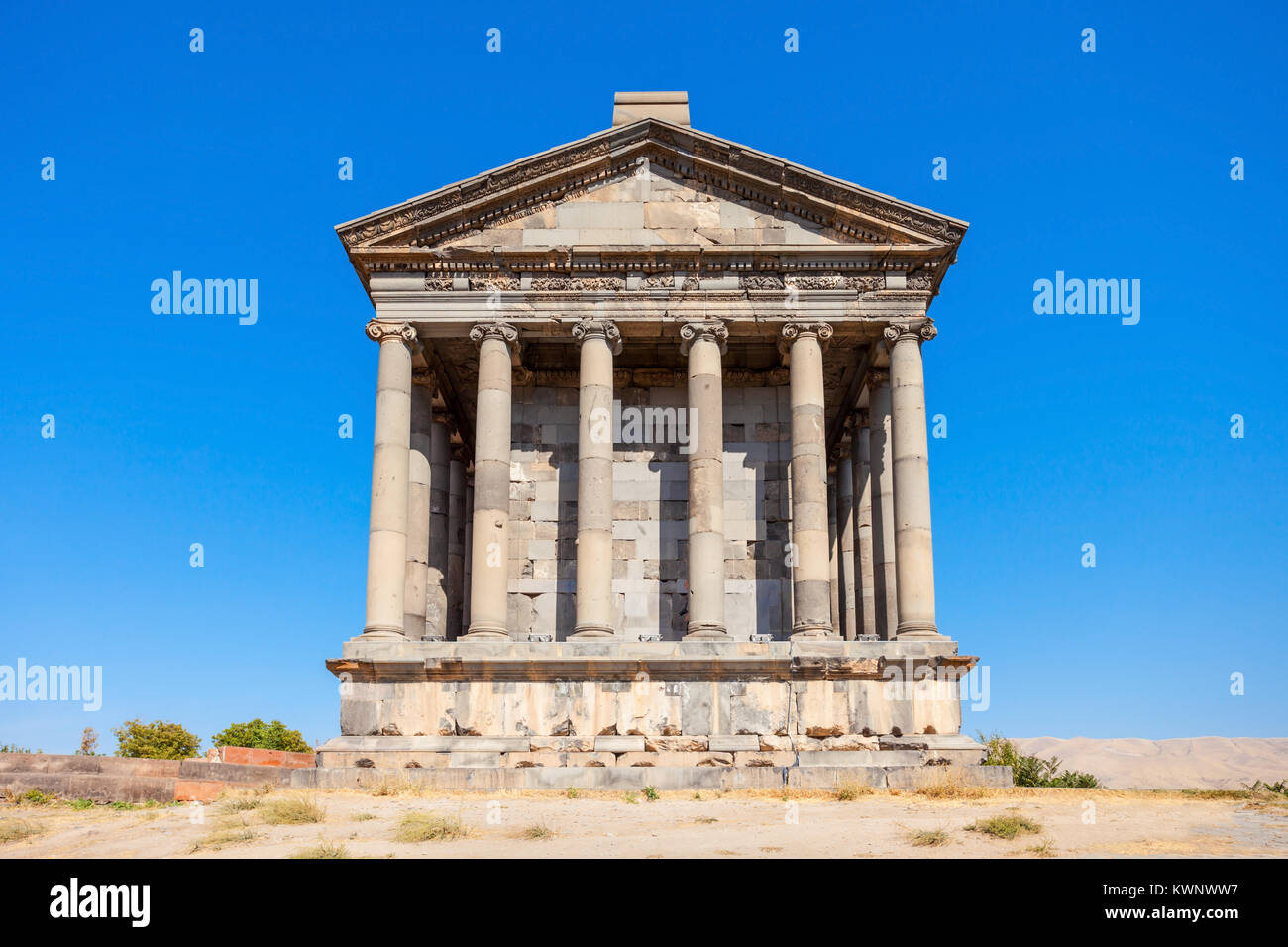 The Garni Temple is a classical Hellenistic temple in Garni in Armenia ...