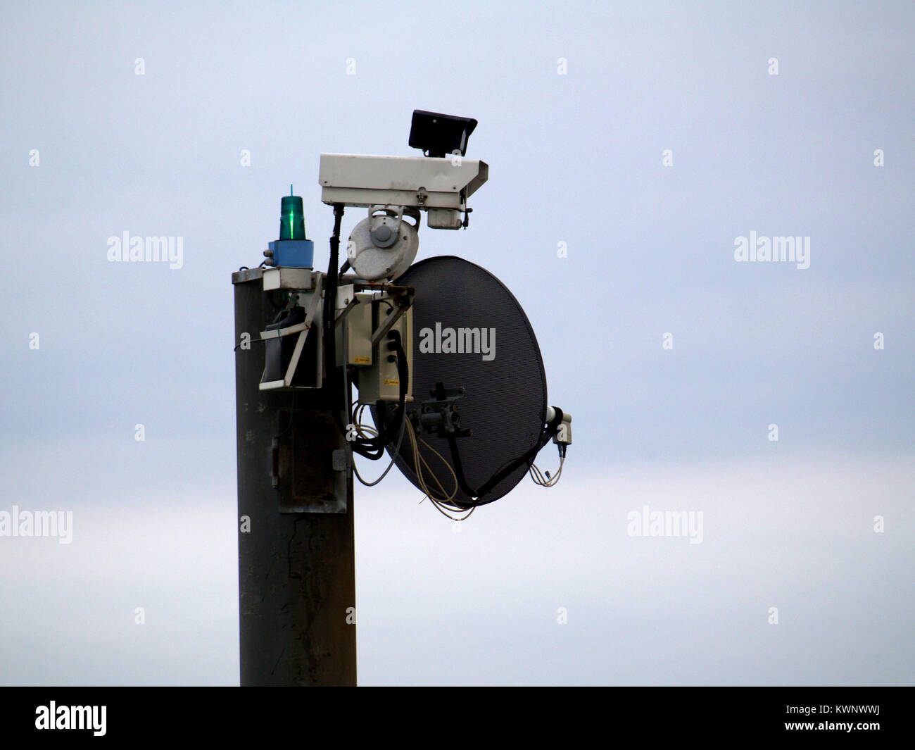 Security cameras and satellite devices at Gosport Marina, Gosport ...