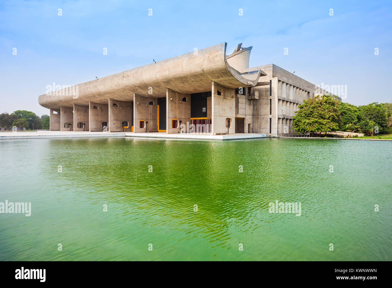 The Assembly building in the Capitol Complex of Chandigarh, India Stock ...