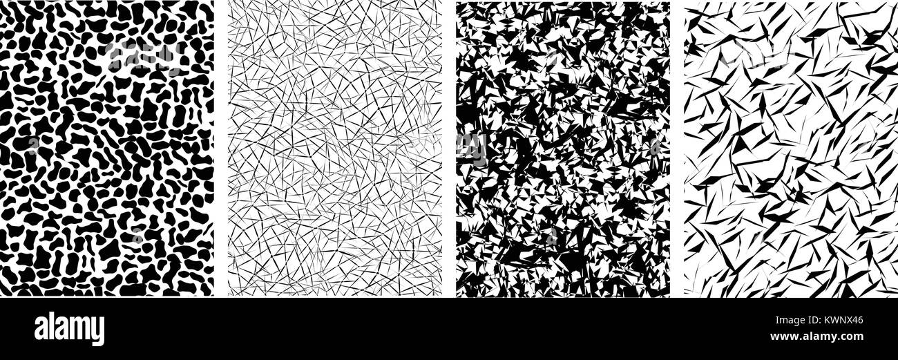 Set of seamless grunge pattern in vector art design Stock Vector Image ...