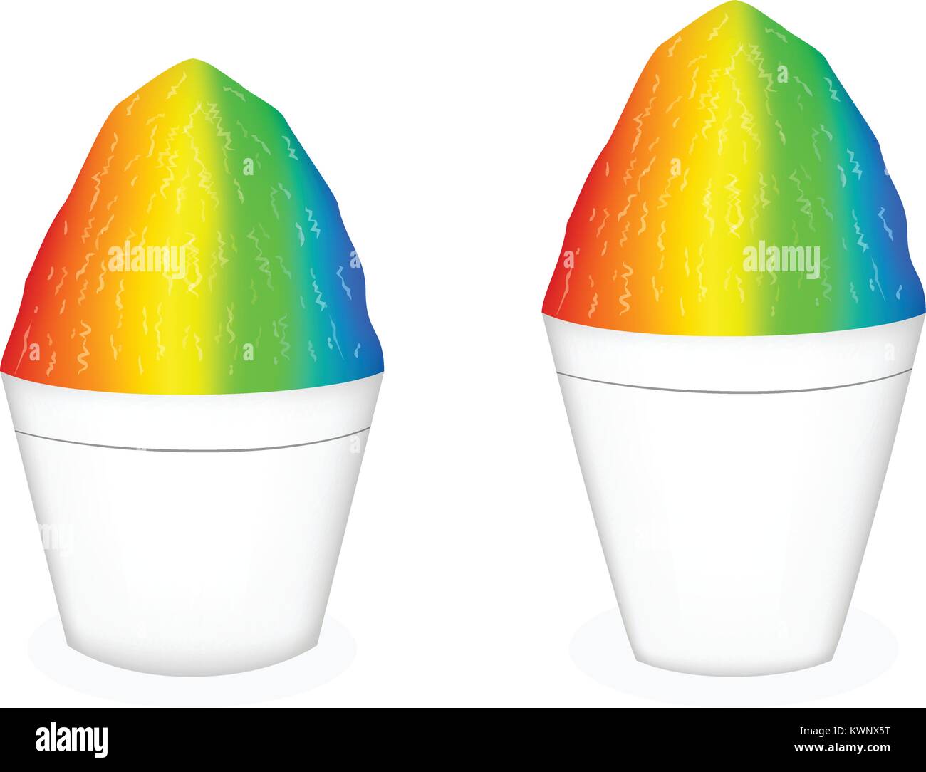 3D Hawaiian Shave Ice on white bowl, vector design Stock Vector Image ...