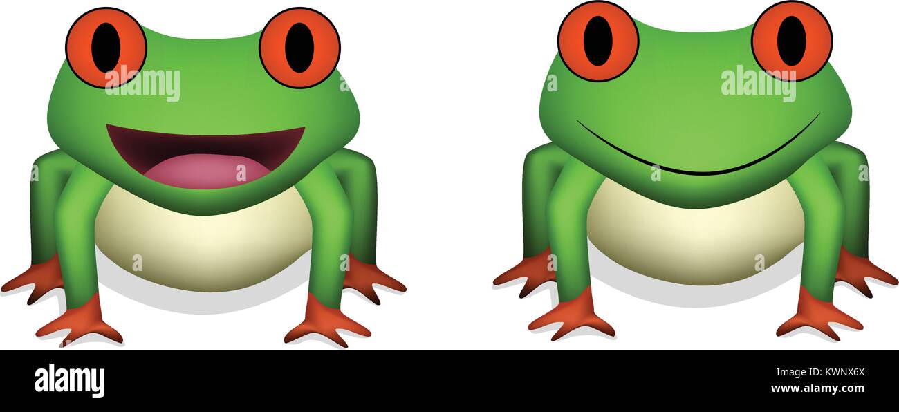 Red Eyed Tree Frogs Jumping Clipart