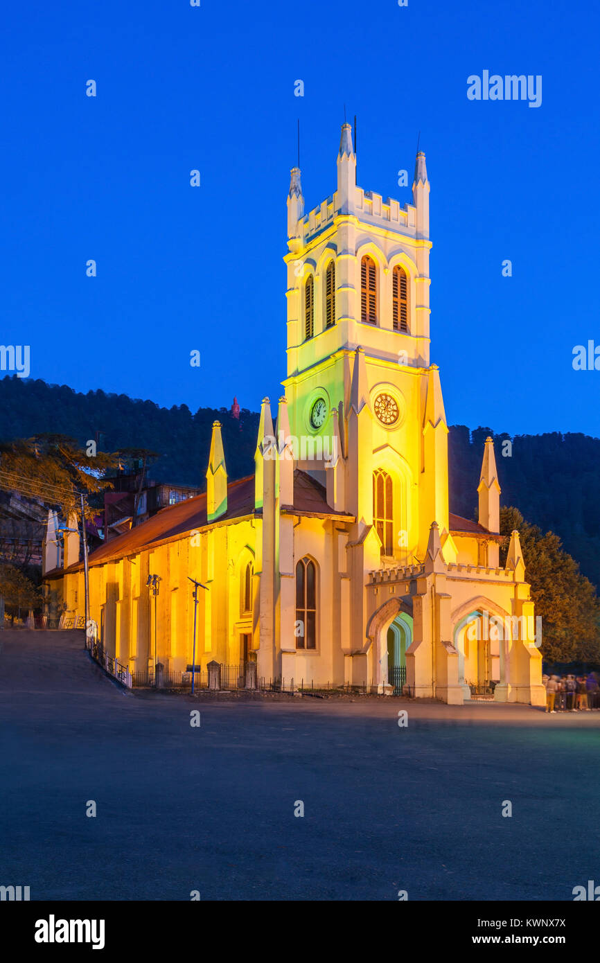 Shimla city and india and christ church hi-res stock photography and ...