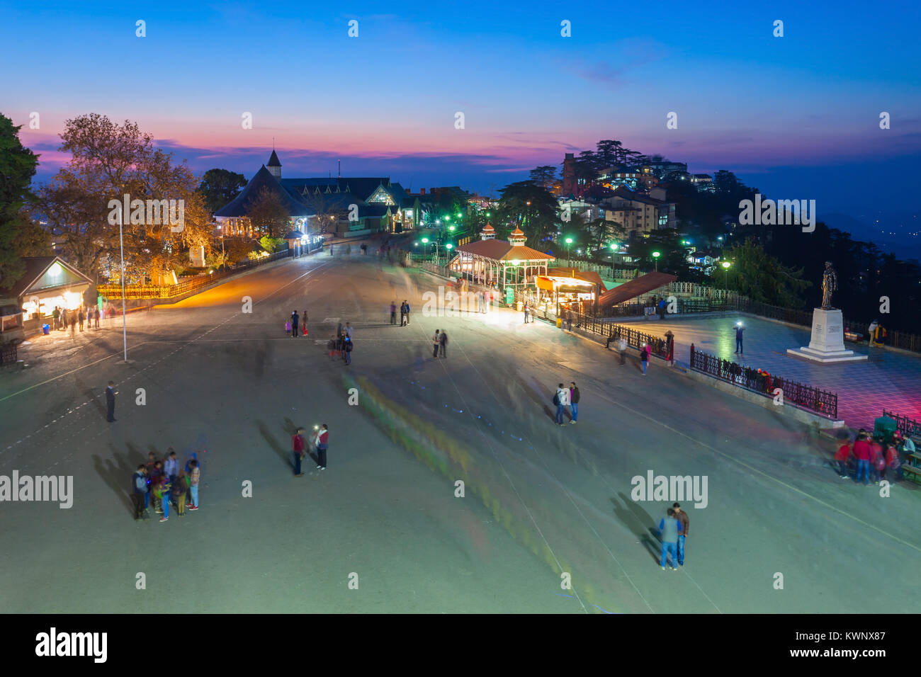 Mall road shimla himachal pradesh india hi-res stock photography and ...