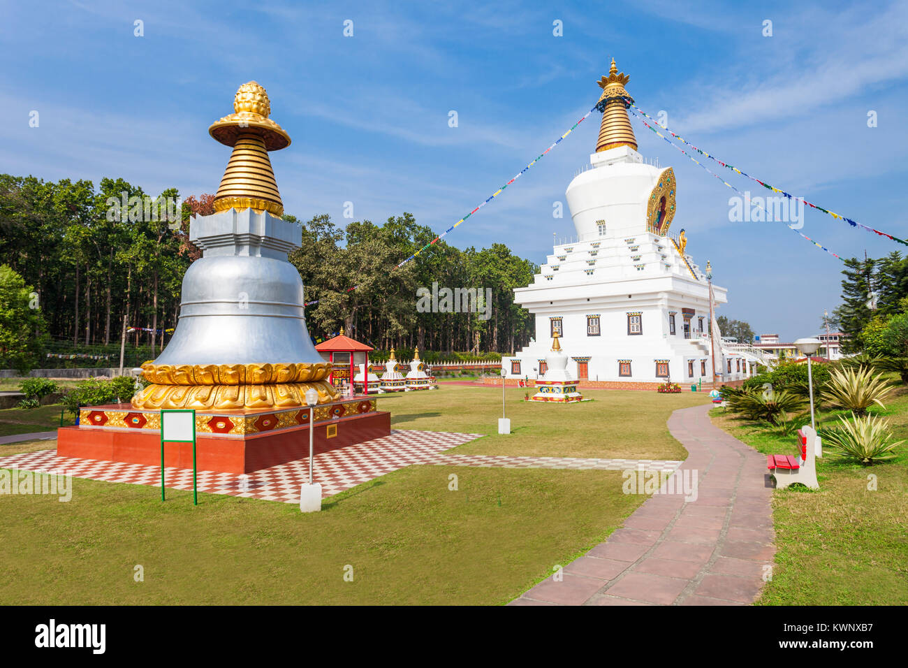 The Great stupa in Mindrolling Monastery in Dehradun, India is 185 feet ...