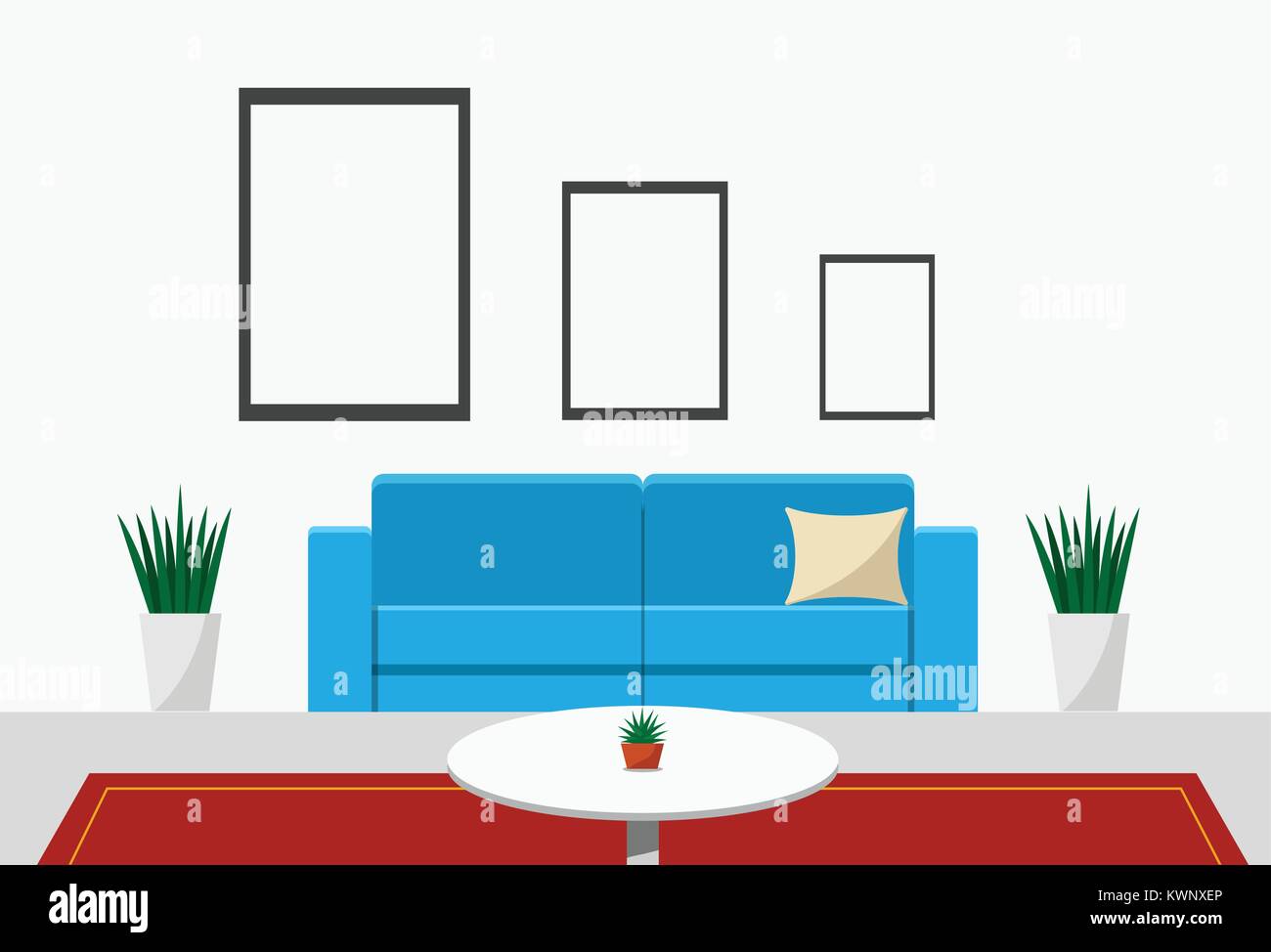 Interiors design home Stock Vector Images - Alamy