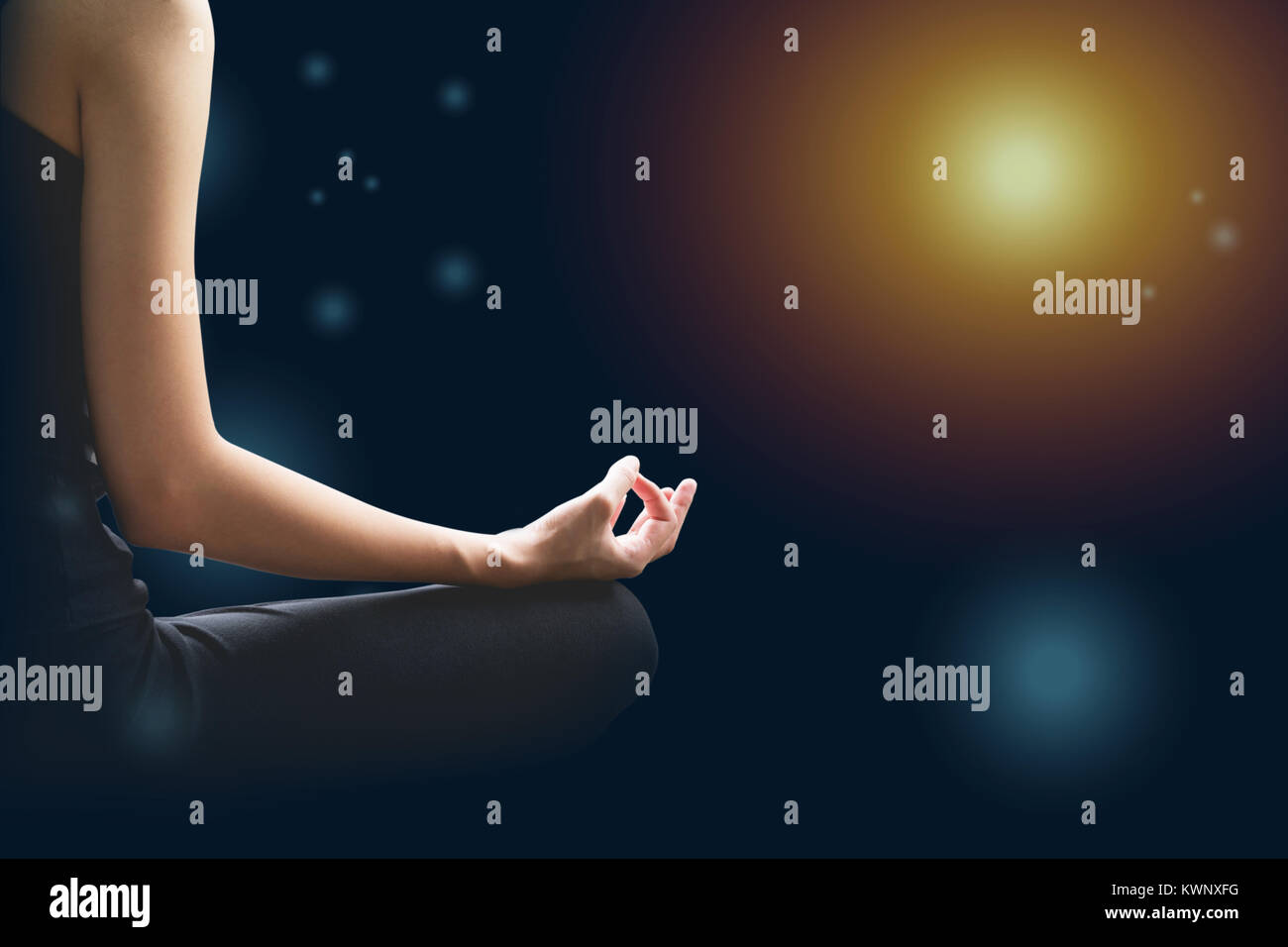Male meditating legs hi-res stock photography and images - Alamy