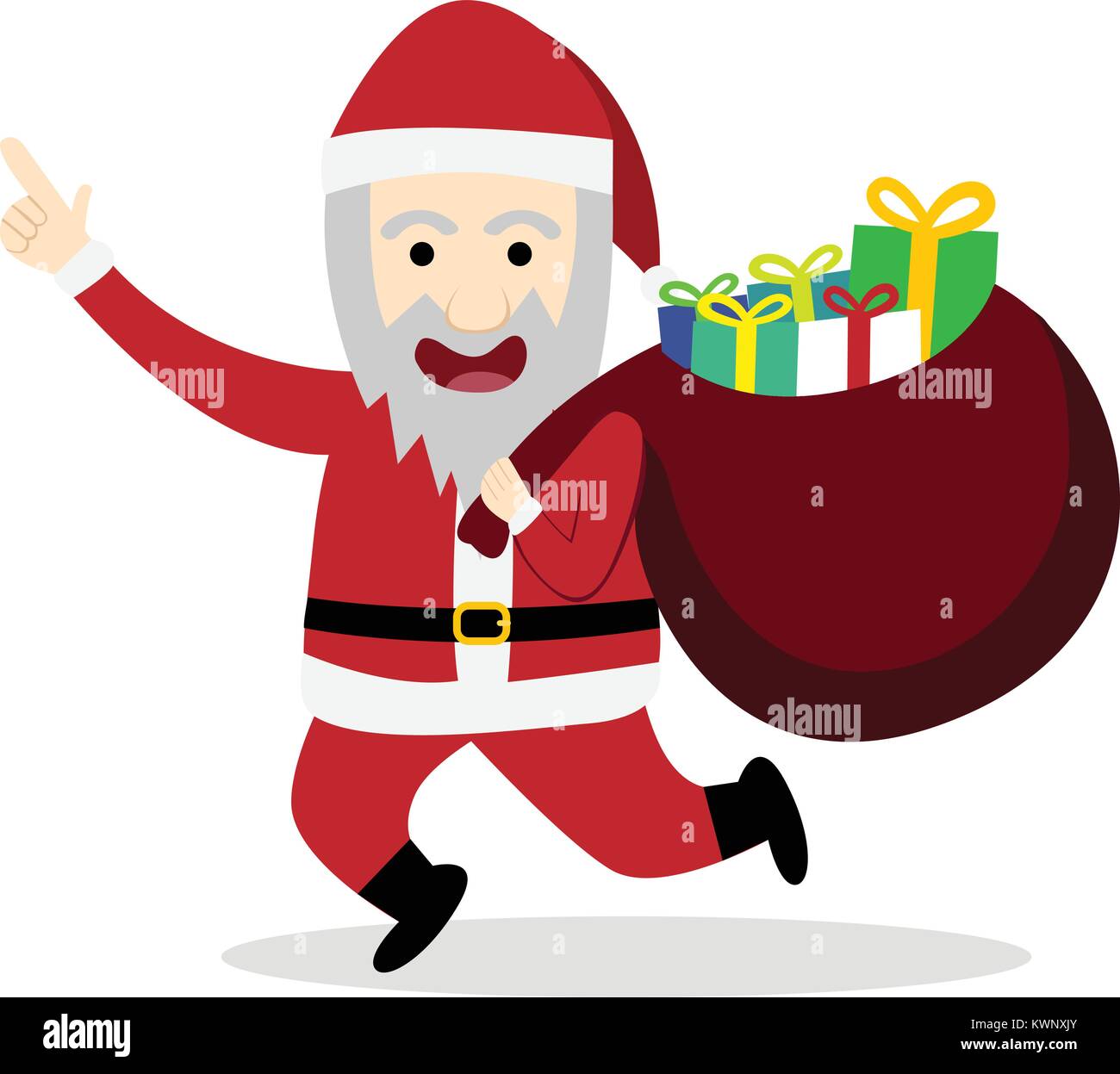Santa sack bag vector vectors hi-res stock photography and images - Alamy