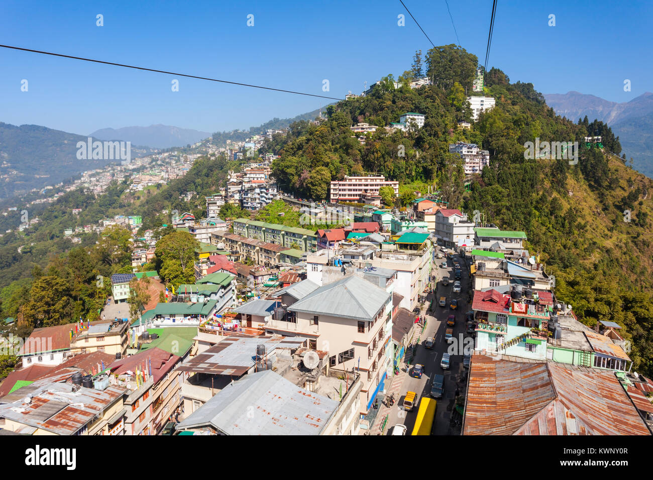Gangtok Ropeway in Gangtok city in the Indian state of Sikkim, India ...
