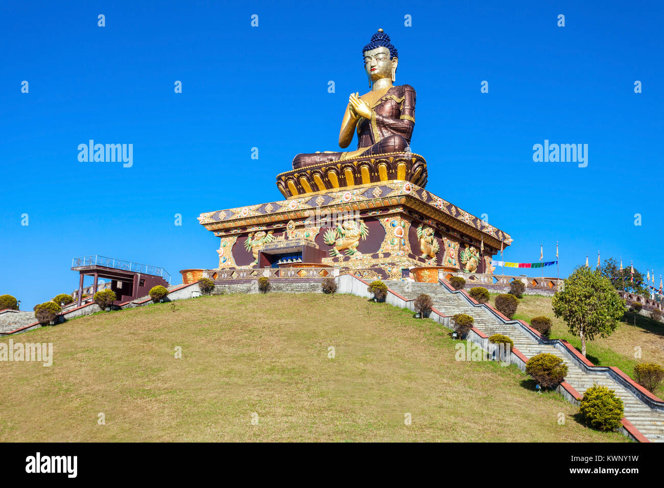 130 foot high statue of the Buddha is located in Buddha Park in ...