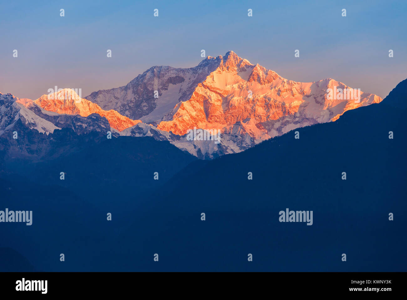 Kangchenjunga close up view from Pelling in Sikkim, India ...