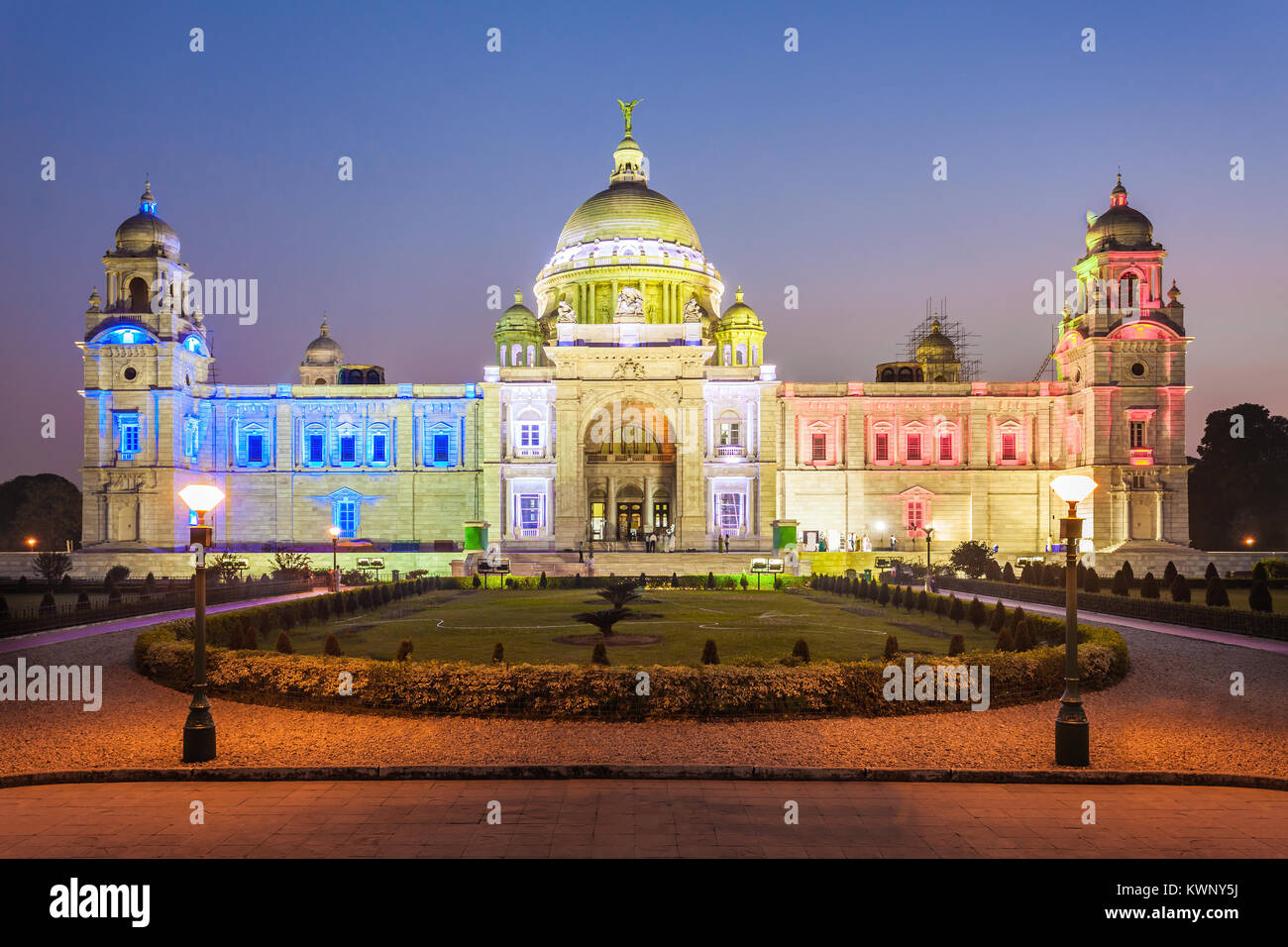 Victoria memorial india sunset hi-res stock photography and images - Alamy