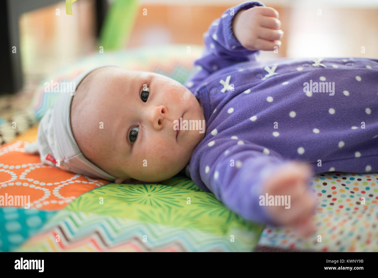 A healthy two month old baby girl Stock Photo - Alamy